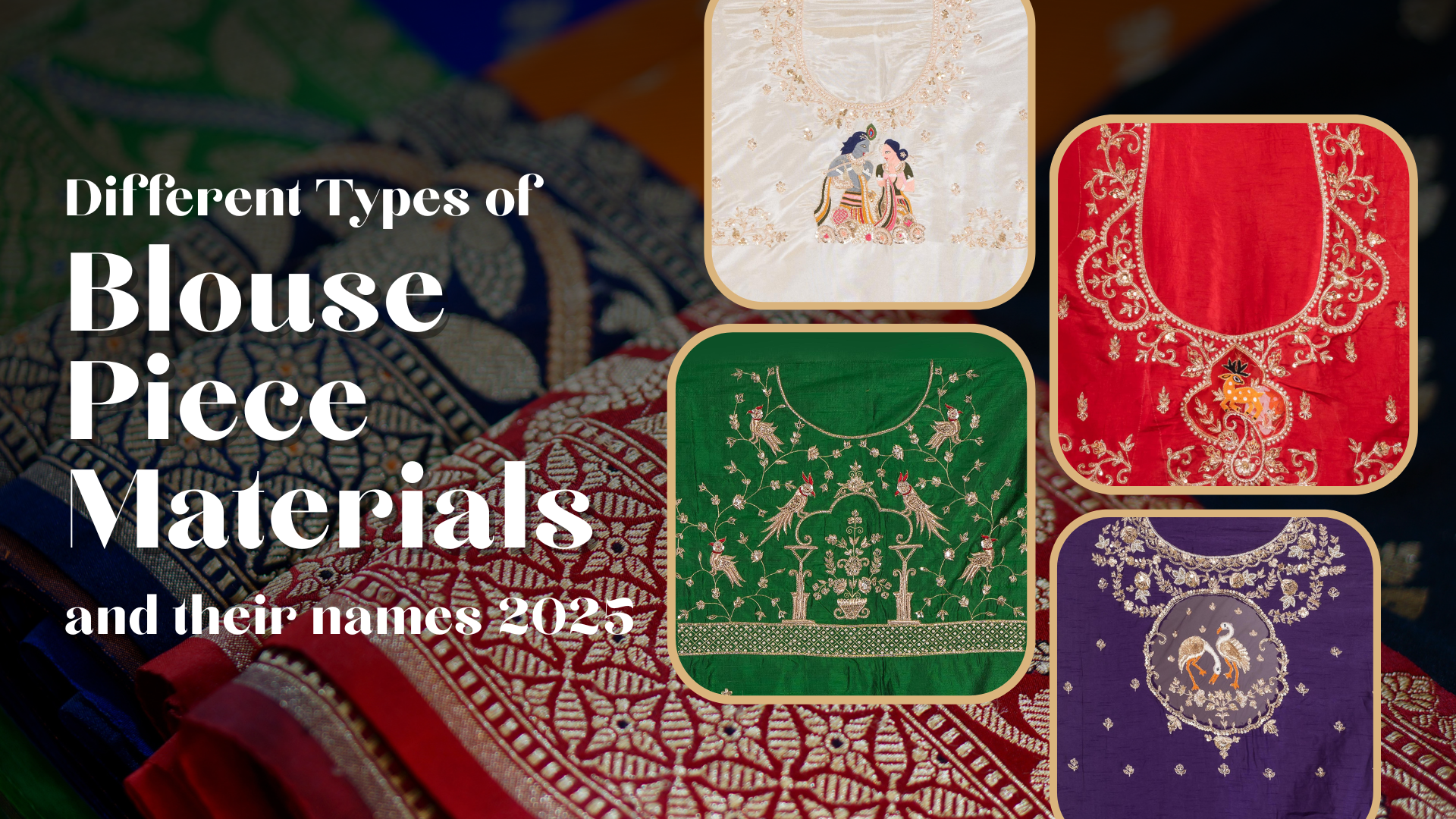 Different Types of Blouse Piece Materials and Their Names 2025 – Sarla ...